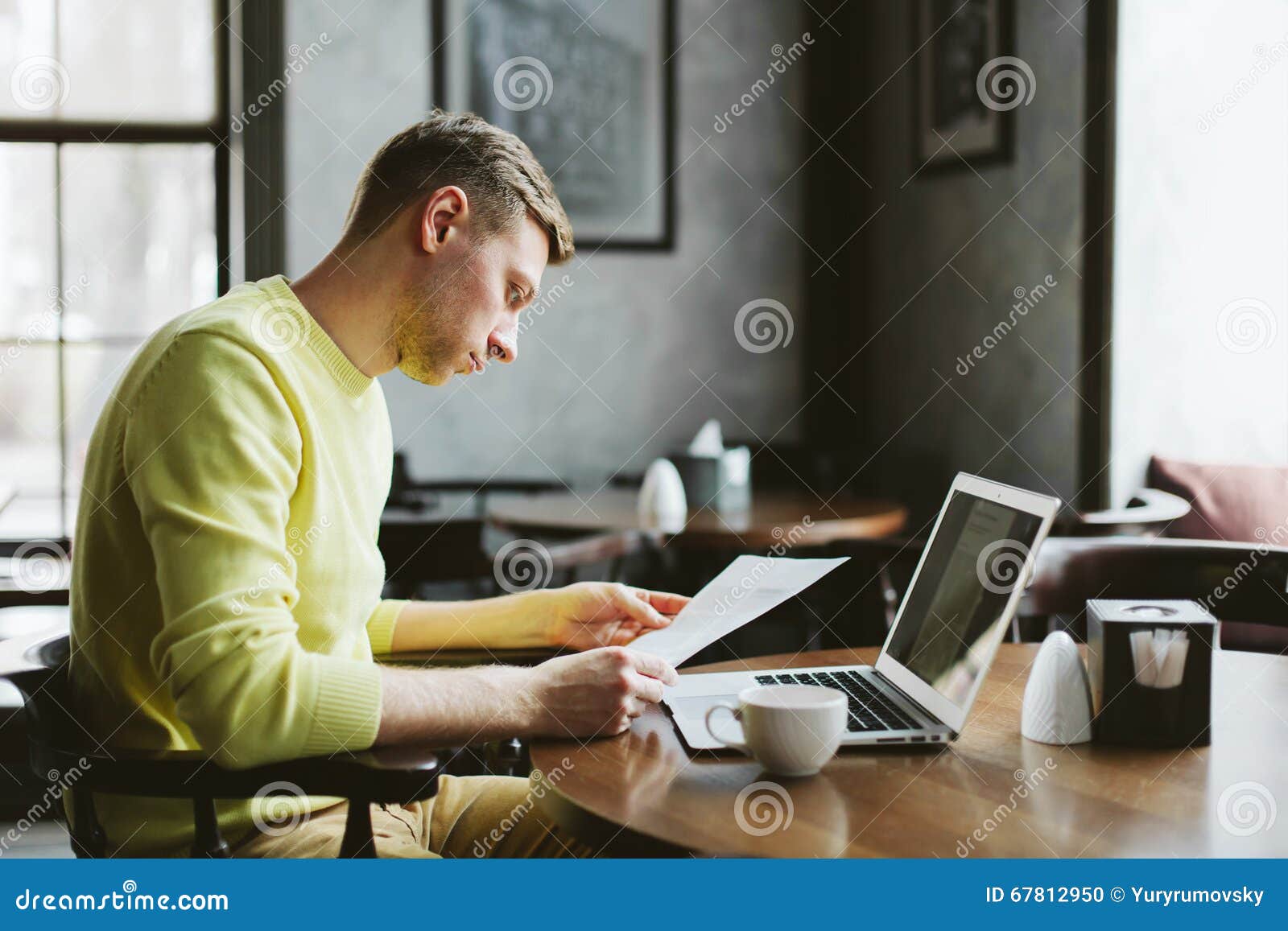 Portrait of the Male Journalist Stock Photo - Image of wireless, people ...