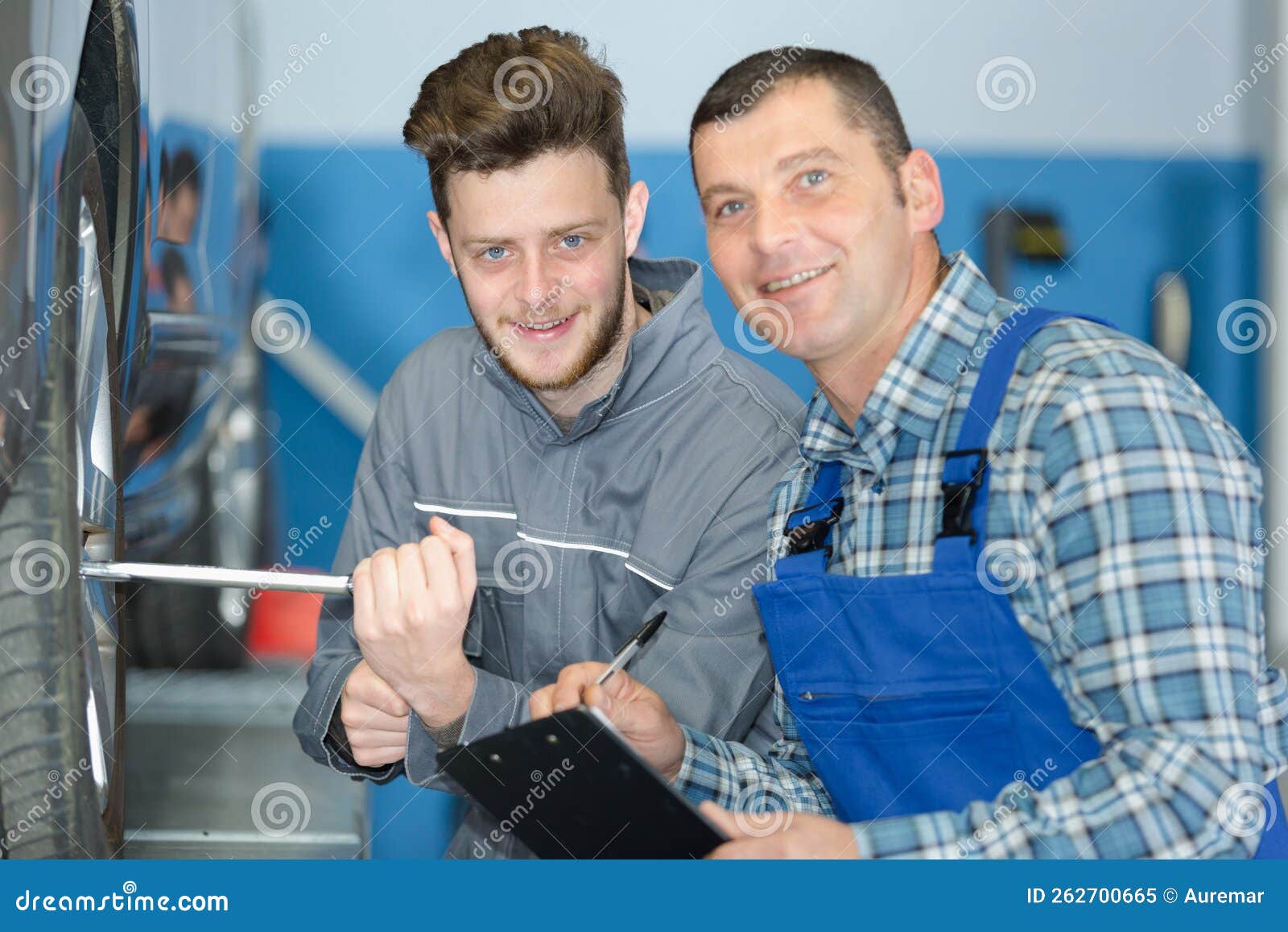 Portrait Male Mechanics during Class Stock Image - Image of skill ...