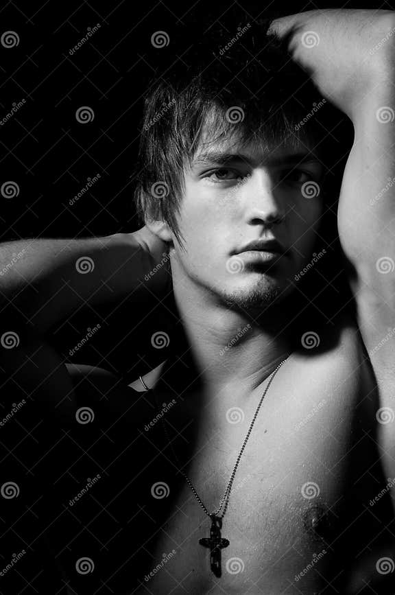 Portrait of male model stock image. Image of muscular - 16626729