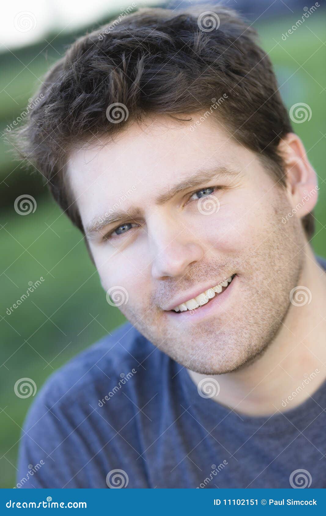 Portrait of Male Outdoors stock image. Image of grass - 11102151