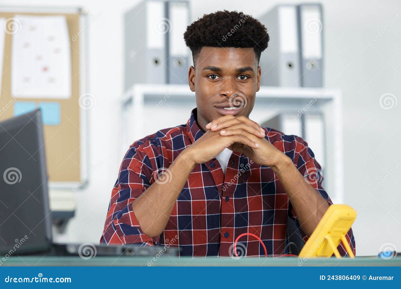 Portrait Male Pc Technician Stock Image - Image of energy, support ...