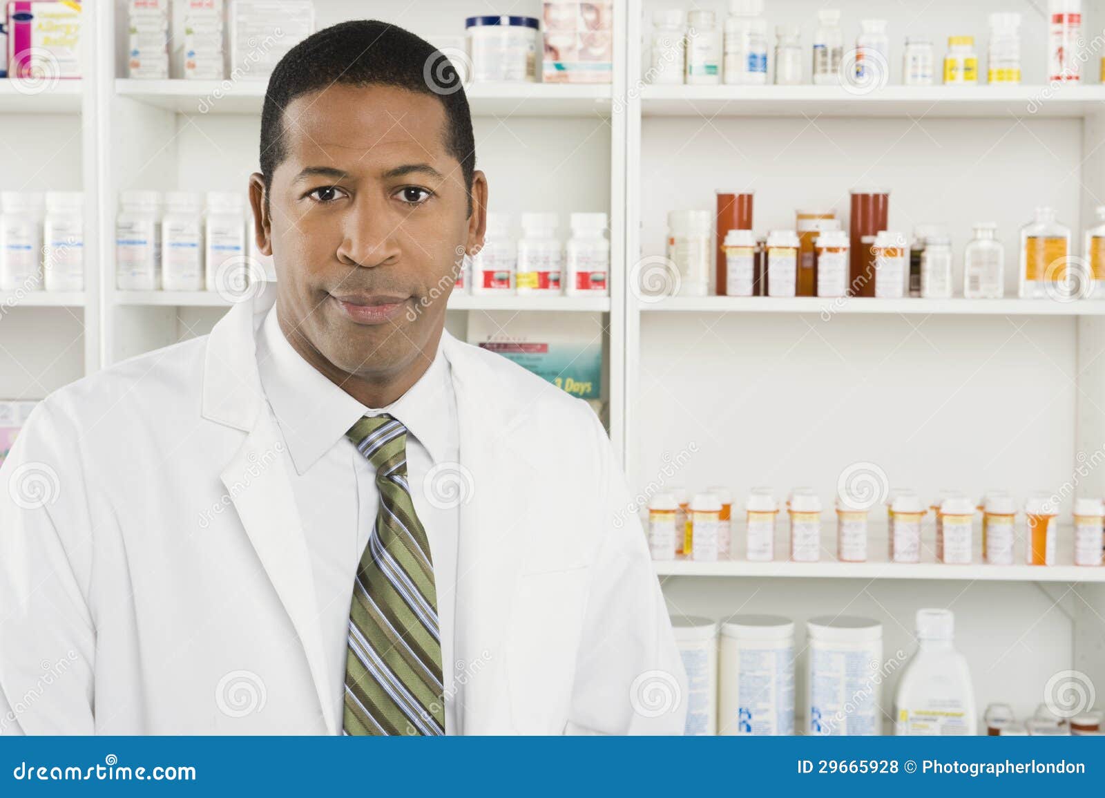 Portrait of Male Pharmacist Stock Photo - Image of people, drugstore ...