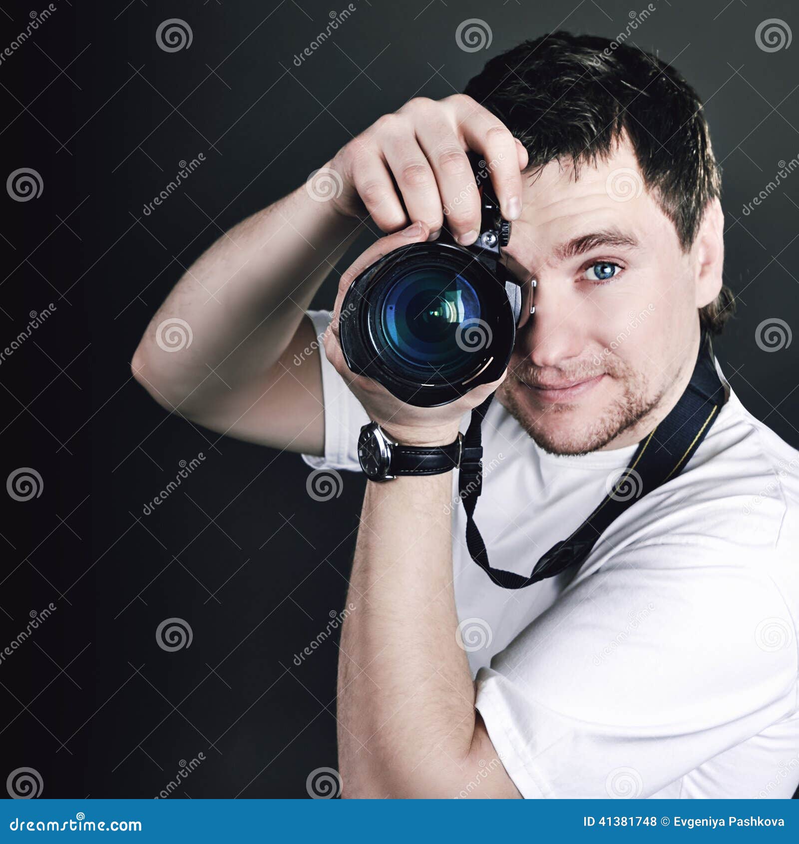 Portrait of the Male Photographer Stock Photo - Image of arts ...