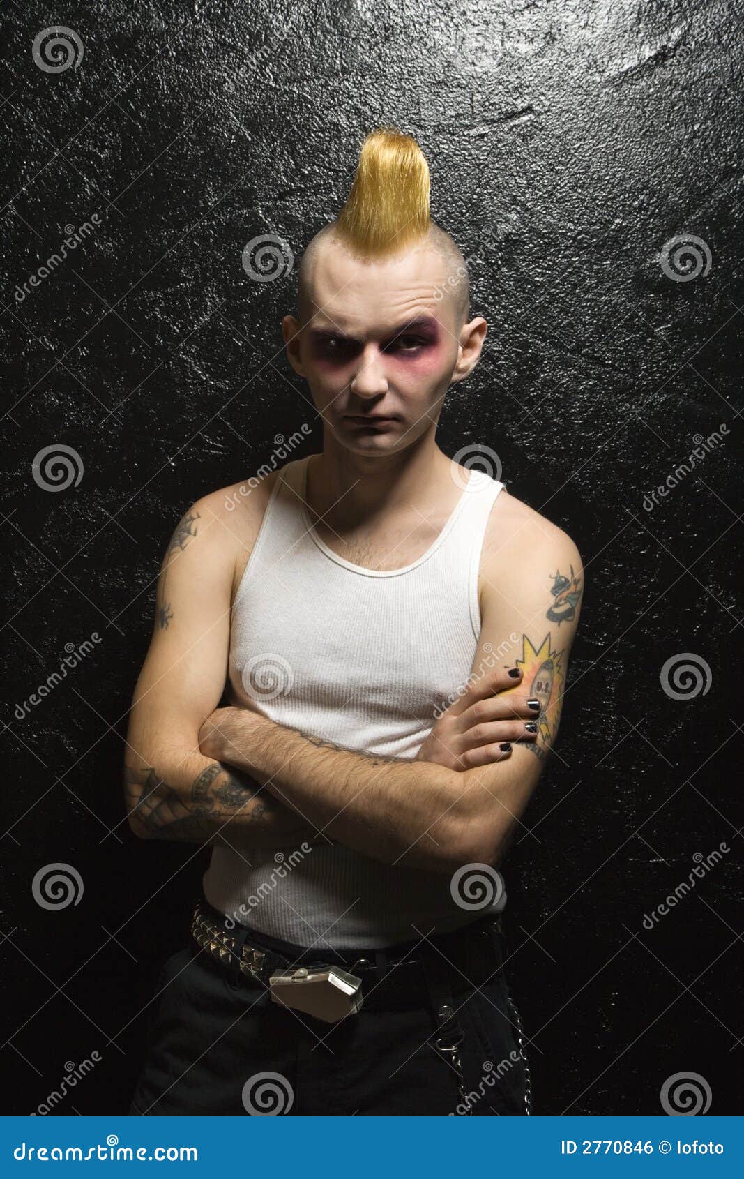 Portrait of male punk. stock photo. Image of makeup, contact - 2770846
