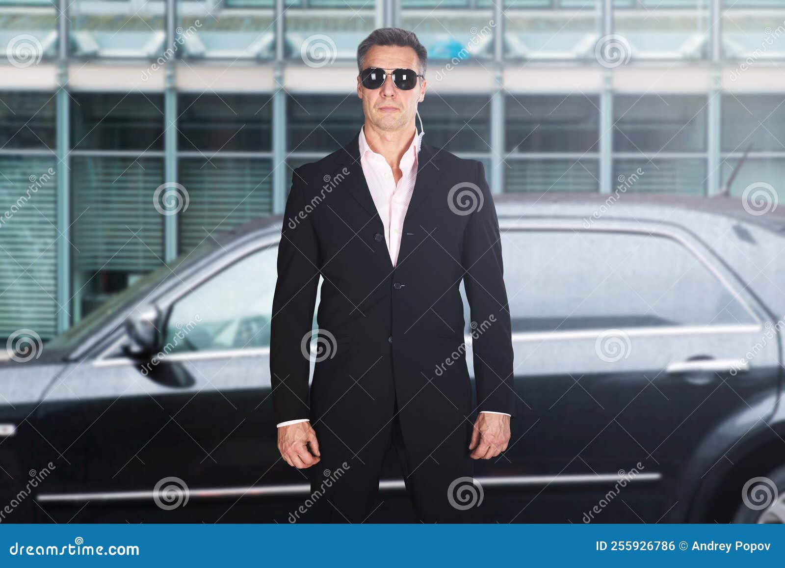 Portrait of a Male Security Guard Stock Photo - Image of bodyguard ...