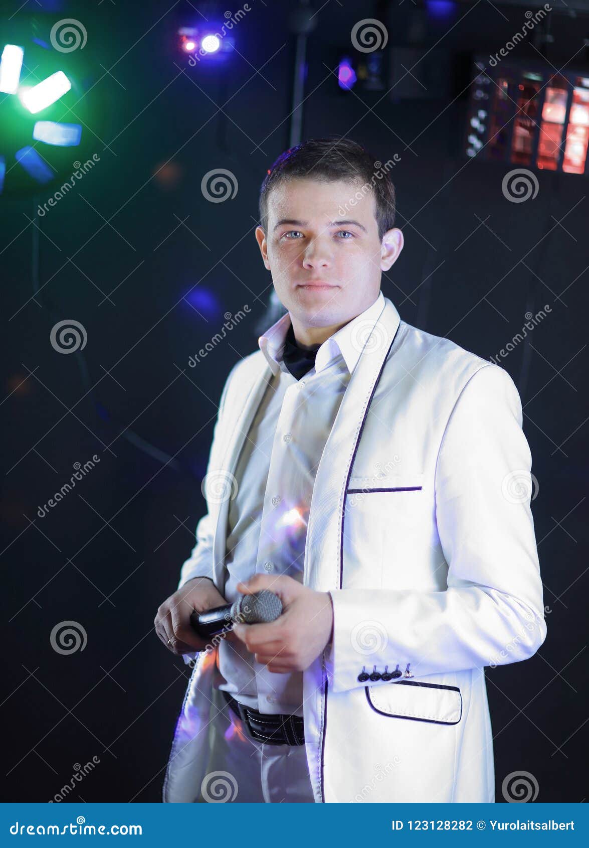 Portrait of a Male Singer on the Night of the Show Stock Photo - Image ...