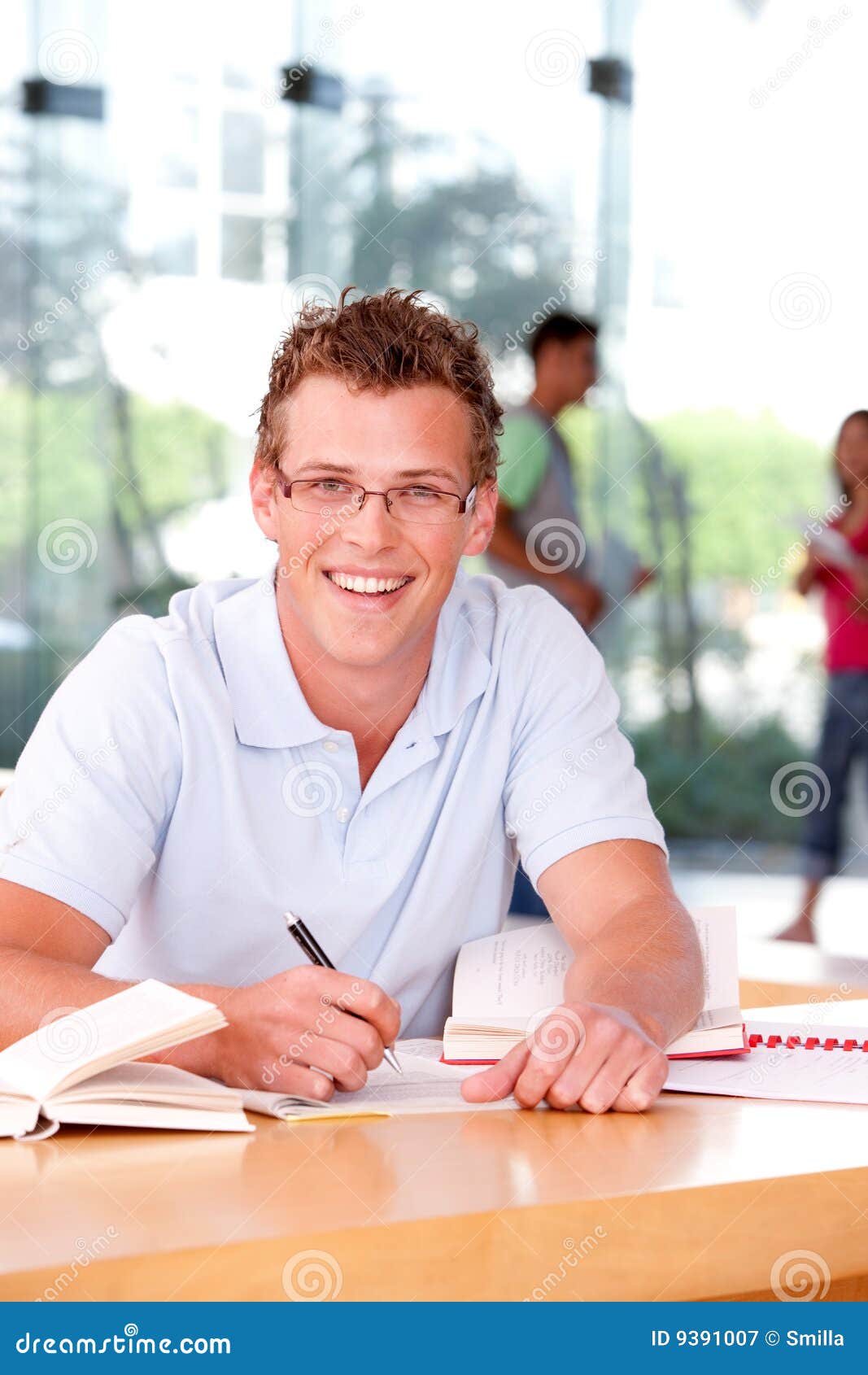 Portrait of male student stock image. Image of intelligence - 9391007