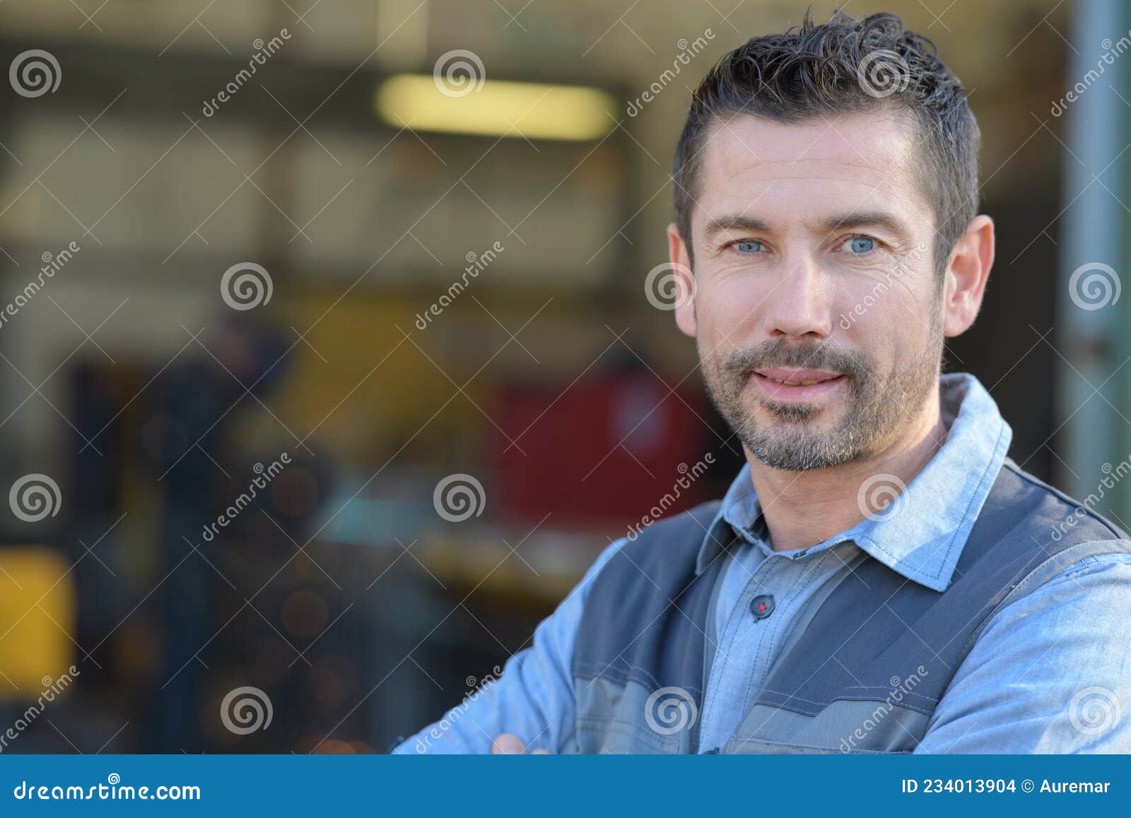 Portrait Male Supervisor Posing Stock Photo - Image of businessman ...