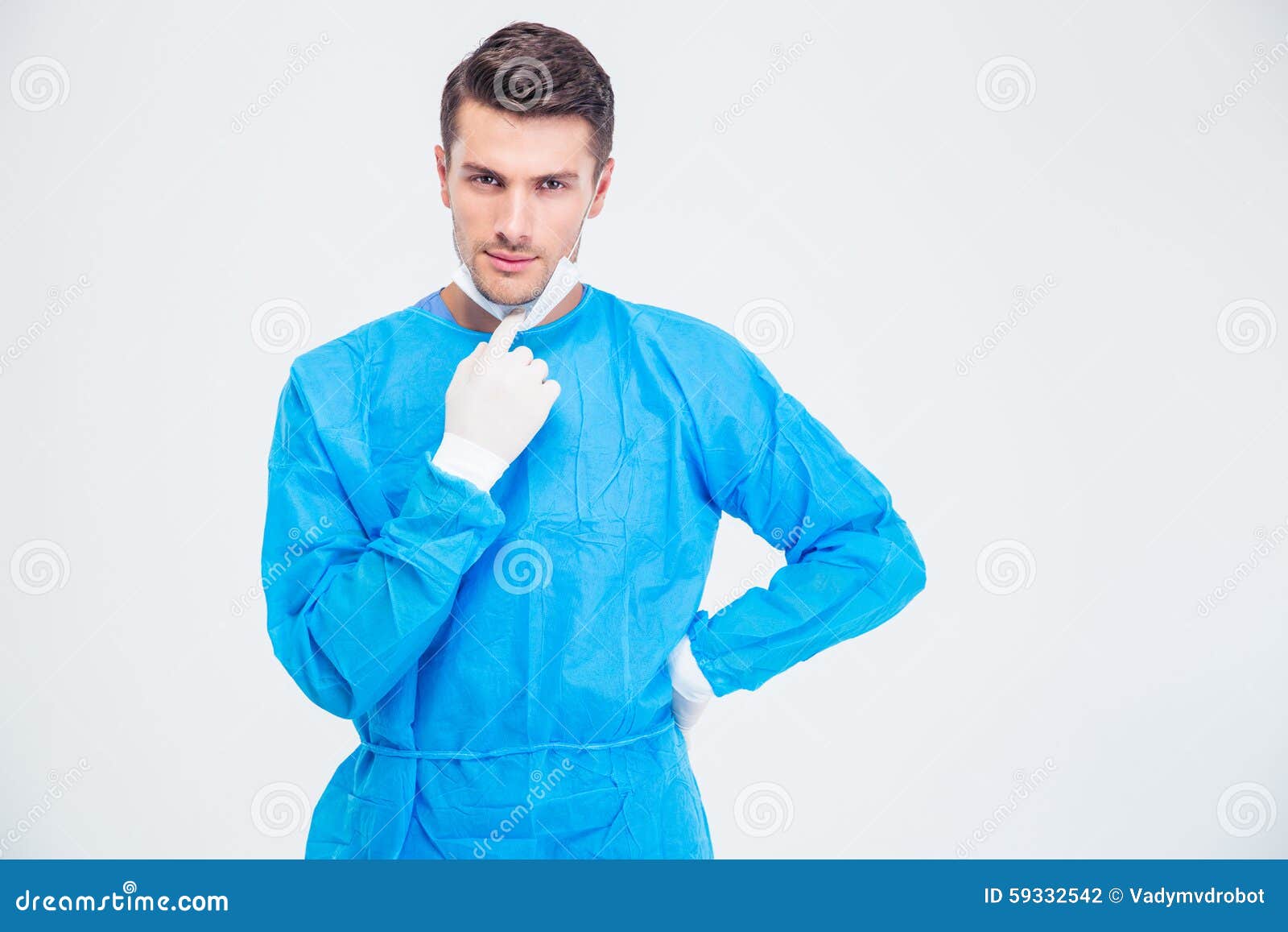 Portrait of a male surgeon stock photo. Image of portrait - 59332542