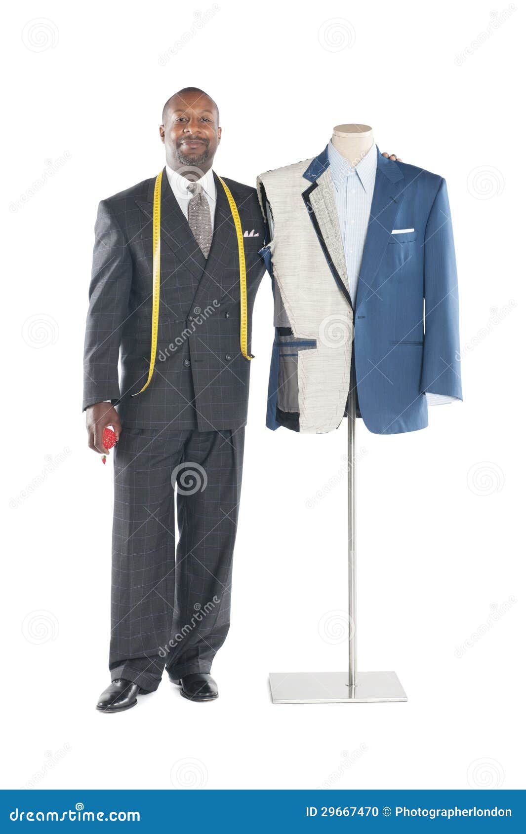 Portrait of a Male Tailor Standing Next To a Mannequin Stock Photo ...