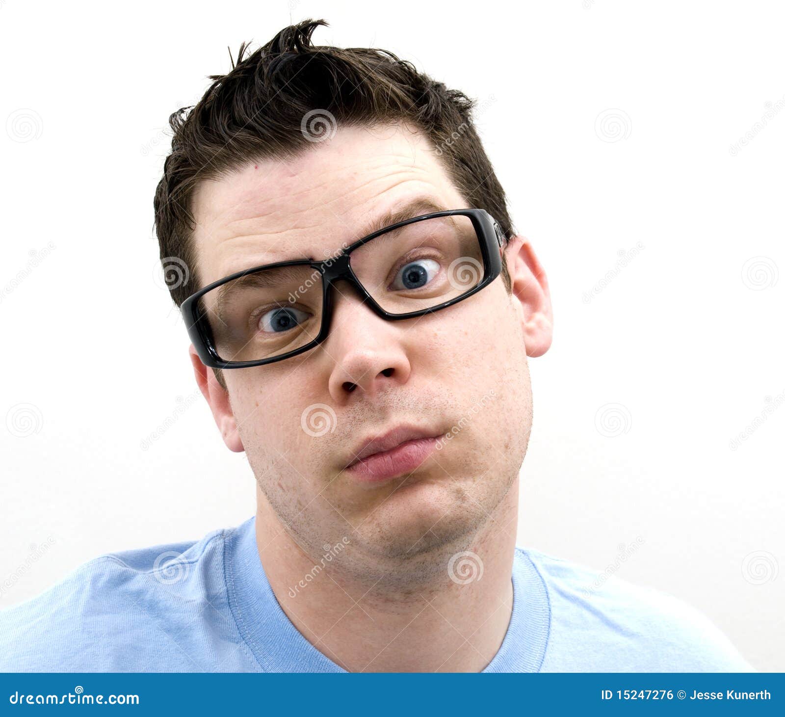 Portrait of Male with Weird Expression Stock Photo - Image of twenties ...