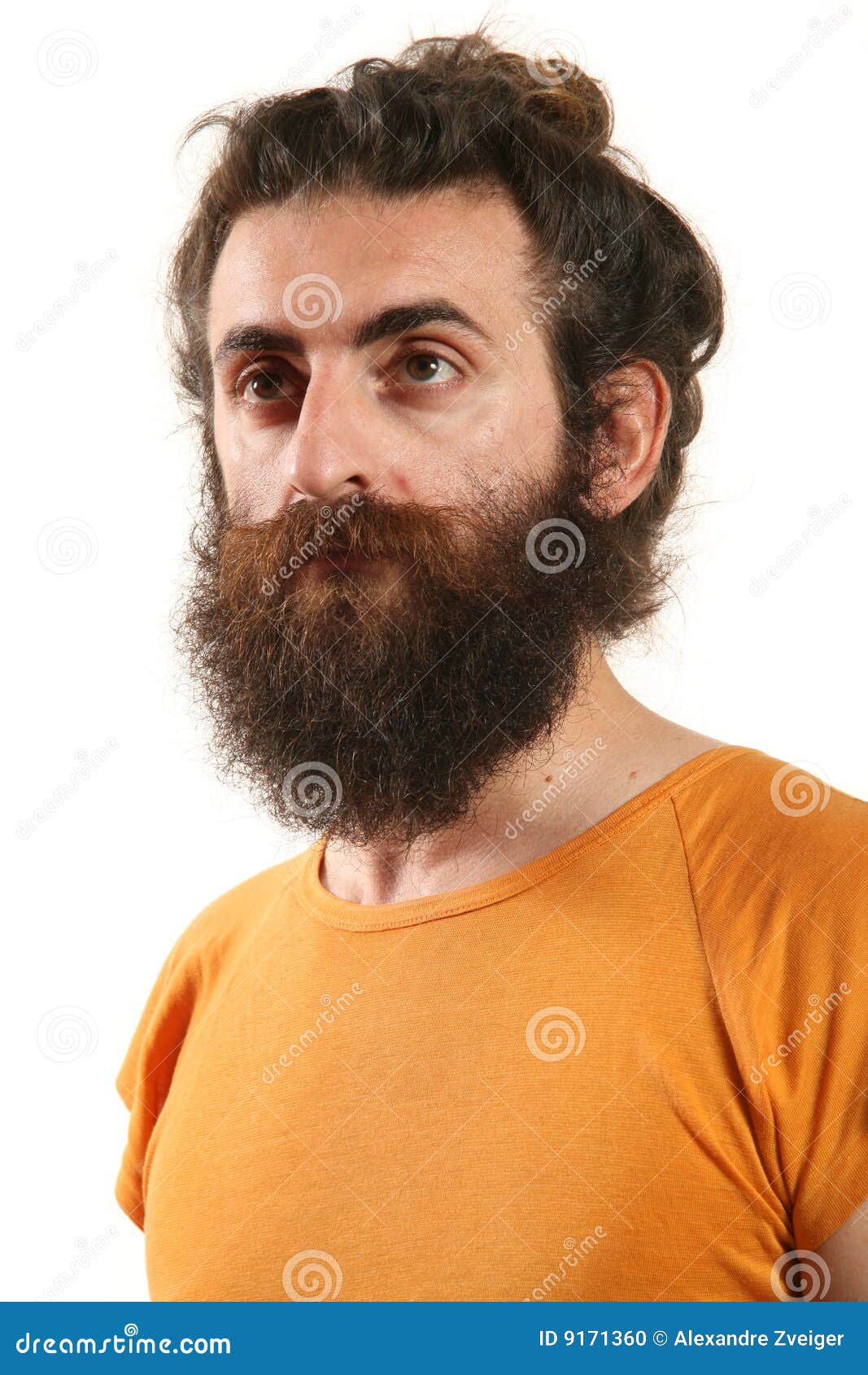 Portrait of man stock photo. Image of funny, face, orange - 9171360