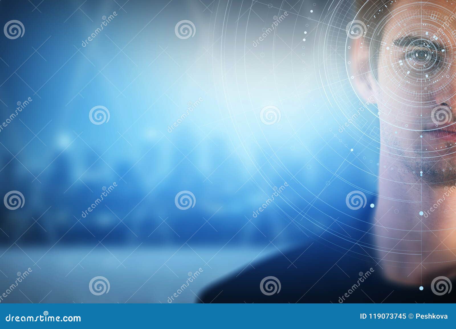 Technology and Biometrics Concept Stock Image - Image of copyspace ...