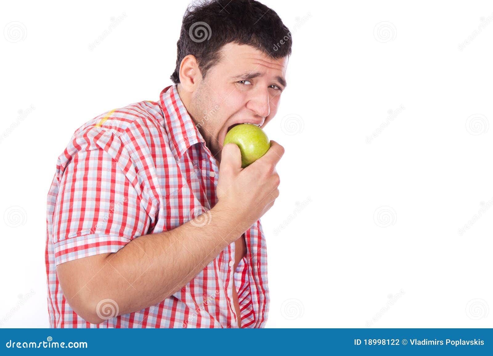 Portrait of a Man with an Apple Stock Photo - Image of isolated, adult ...