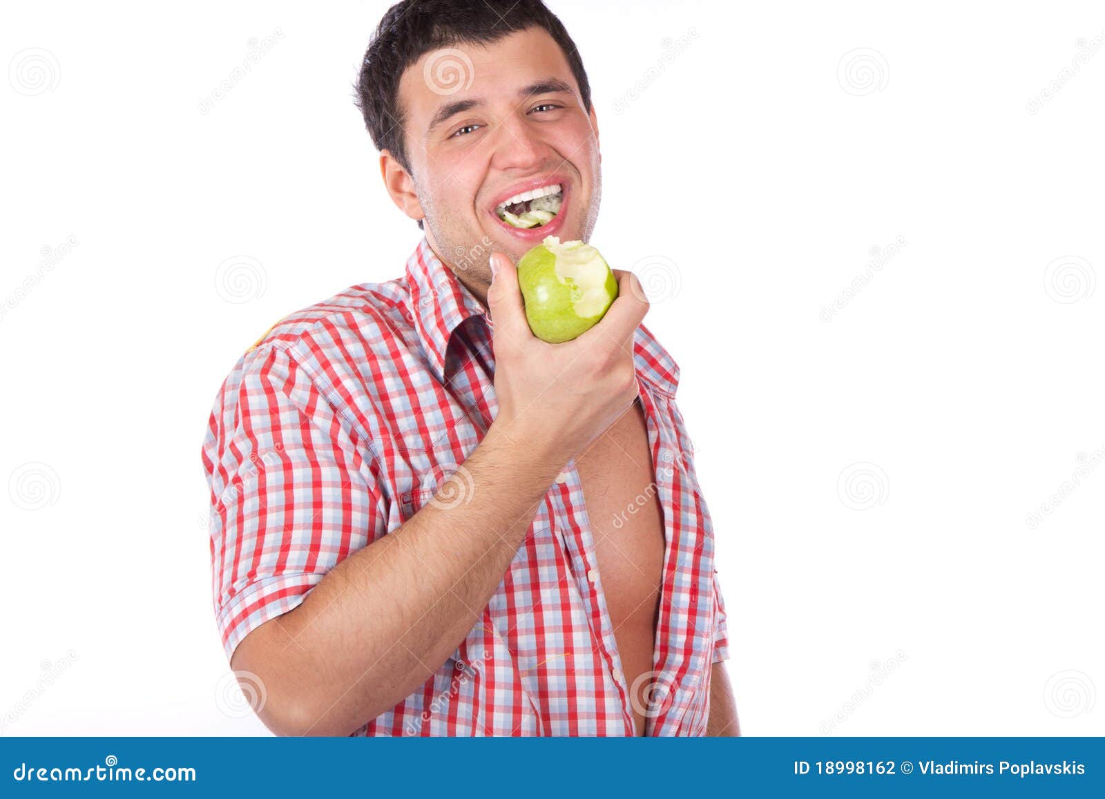 Portrait of a Man with an Apple Stock Photo - Image of creative ...