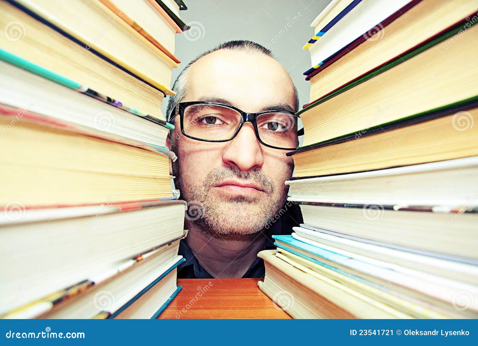 Portrait of a man of books stock image. Image of looking - 23541721
