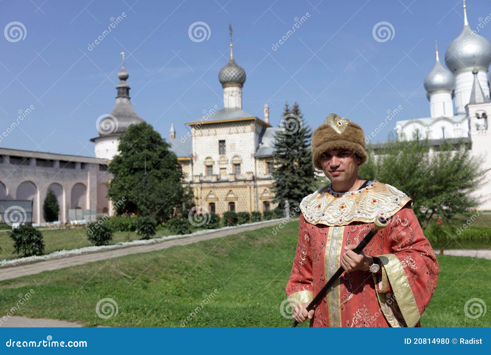 Portrait of Man in Boyar Clothes Stock Photo - Image of medieval ...