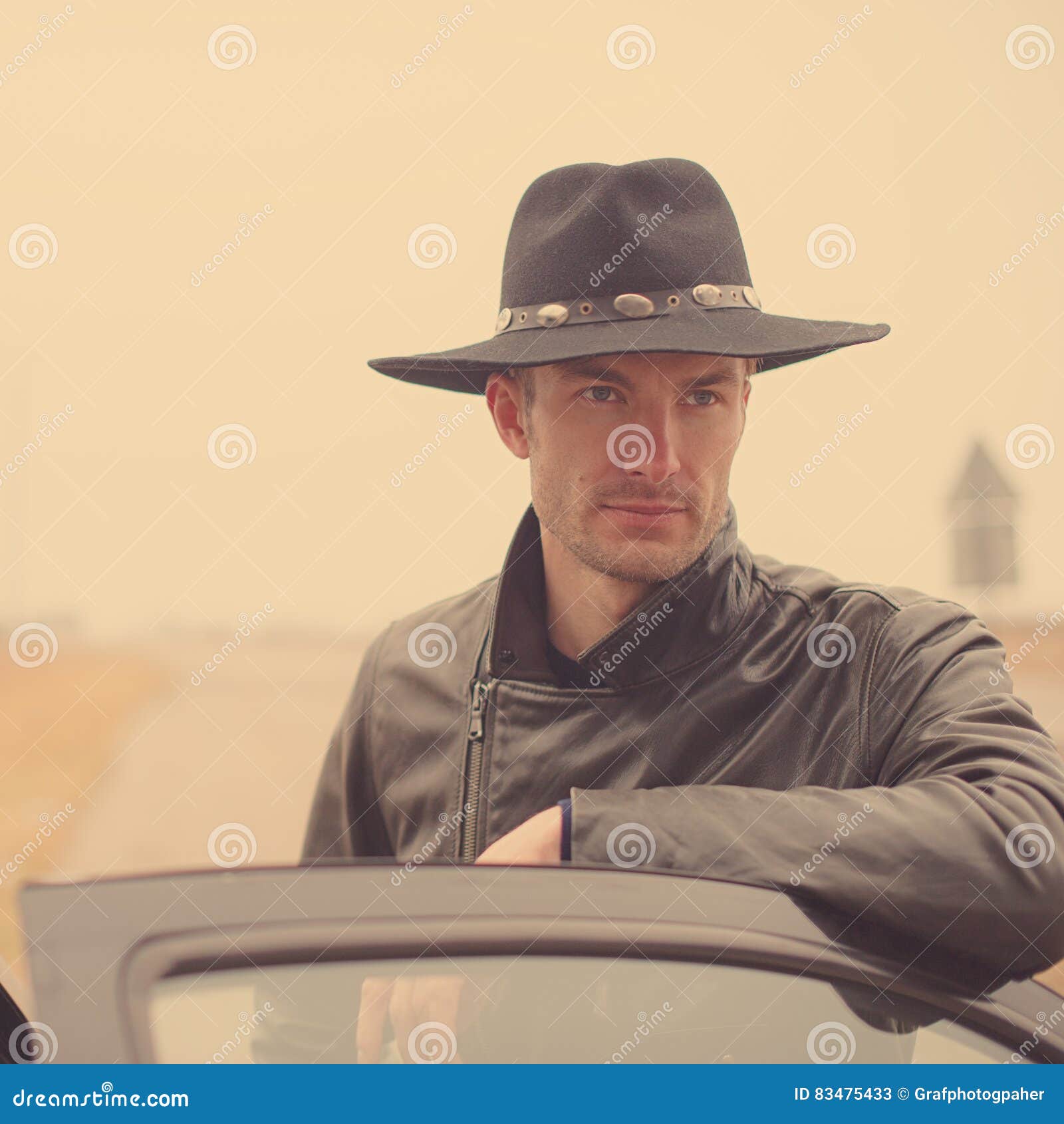 Portrait of a Man Detective Stock Image - Image of face, looking: 83475433
