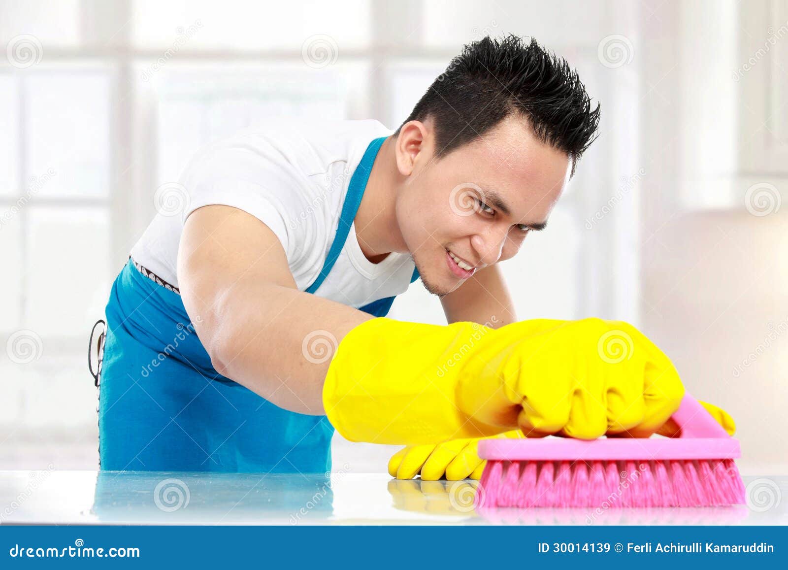 Man swipe the table stock image. Image of asian, holding - 30014139
