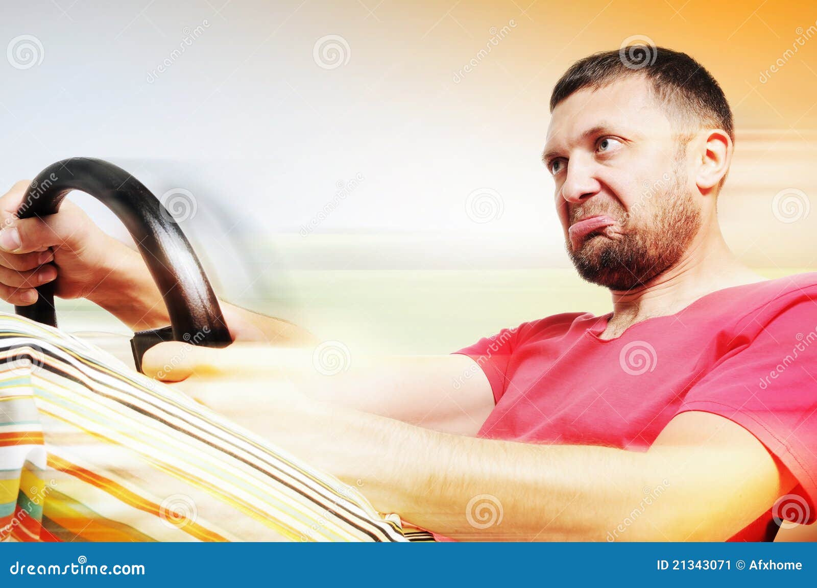 Portrait Man of a Driver Fly at the Speed Stock Image - Image of person ...
