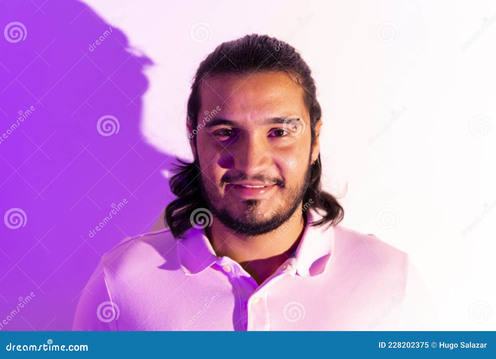 Portrait of a Man. Dual Tone Lighting Theme Stock Image - Image of ...
