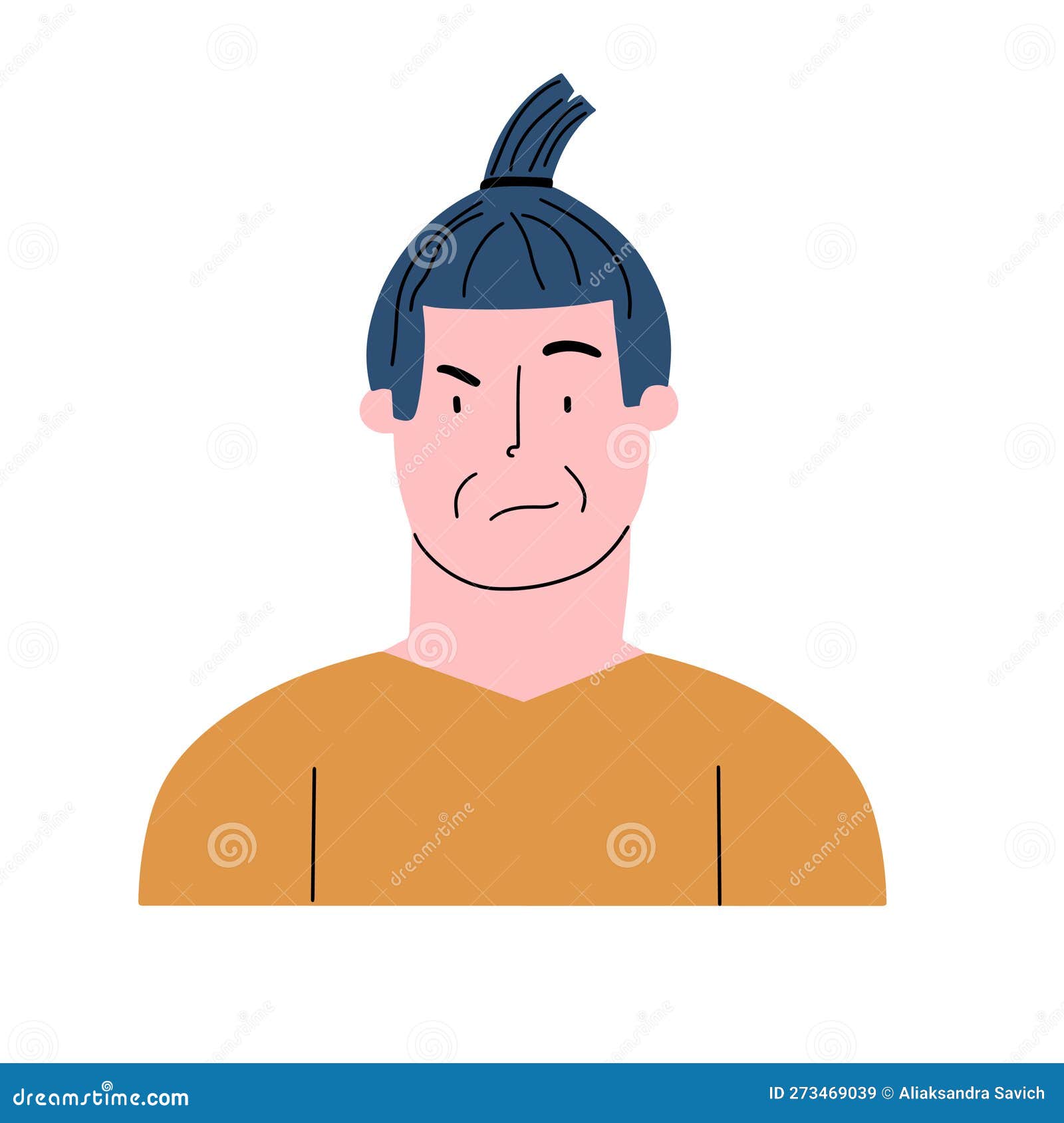 Portrait of a Man with an Expression of Skepticism, Puzzlement ...