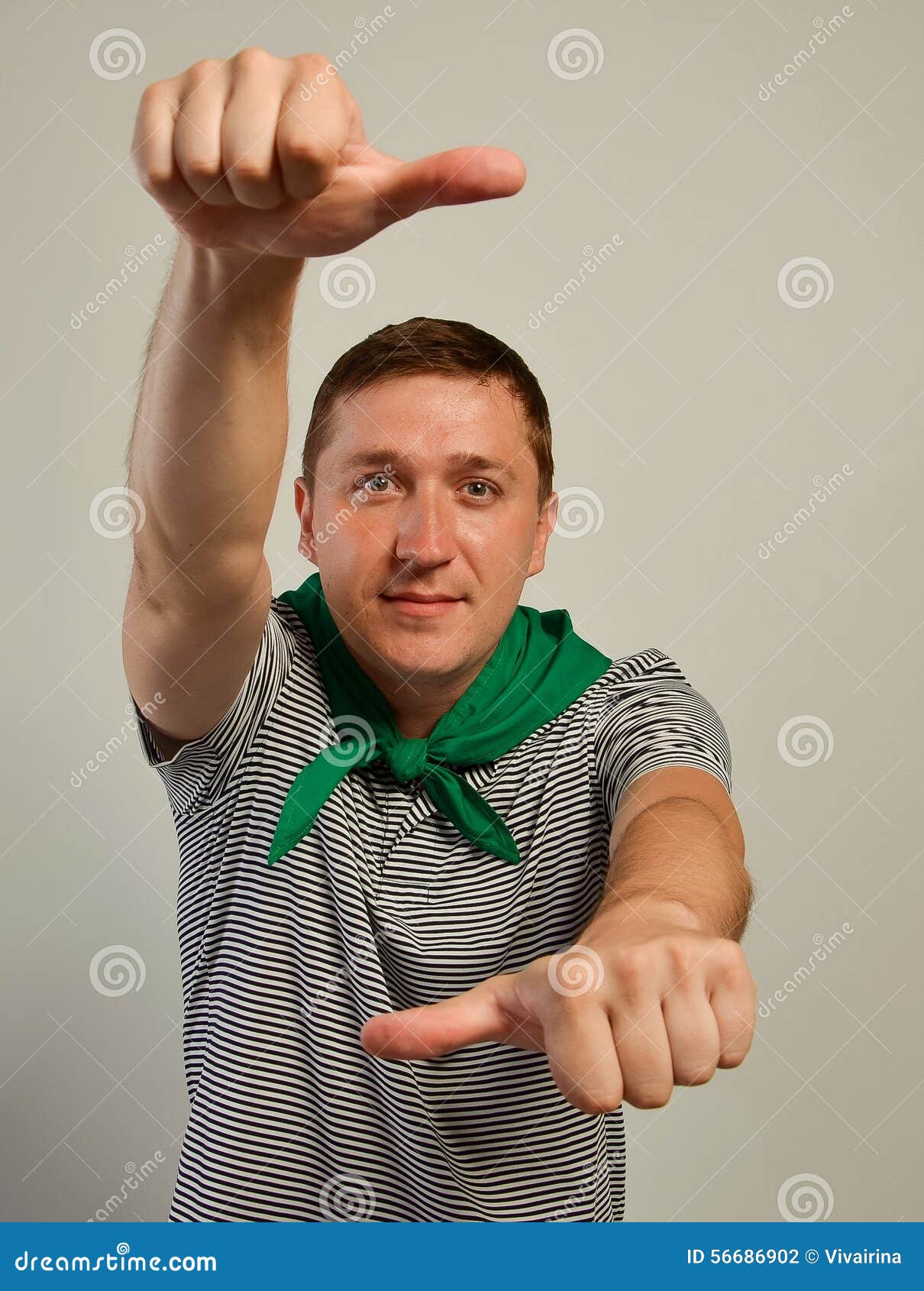 Portrait of a Man with Expressive Face Stock Photo - Image of ...