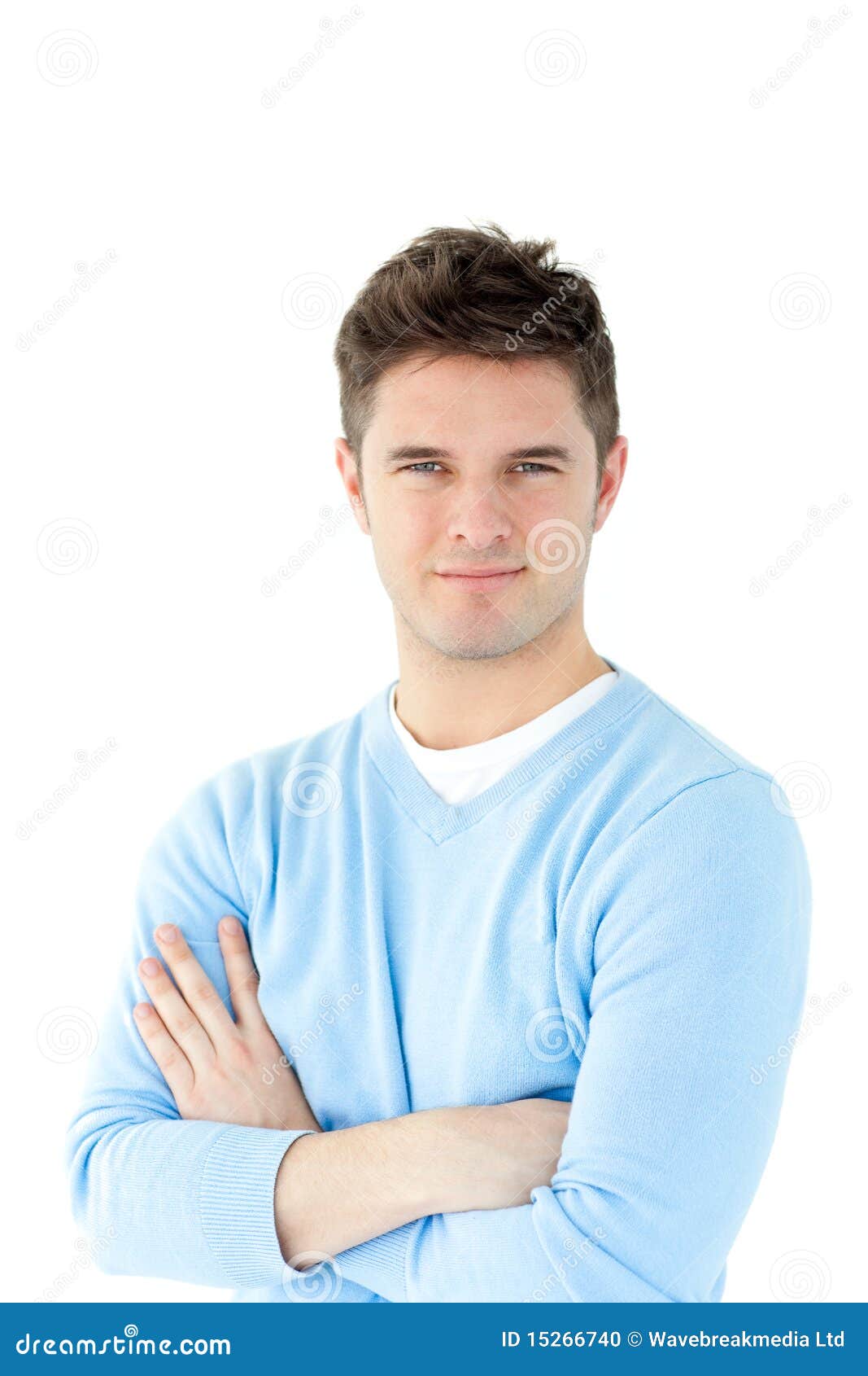 Portrait of a Man with Folded Arms Stock Photo - Image of person ...