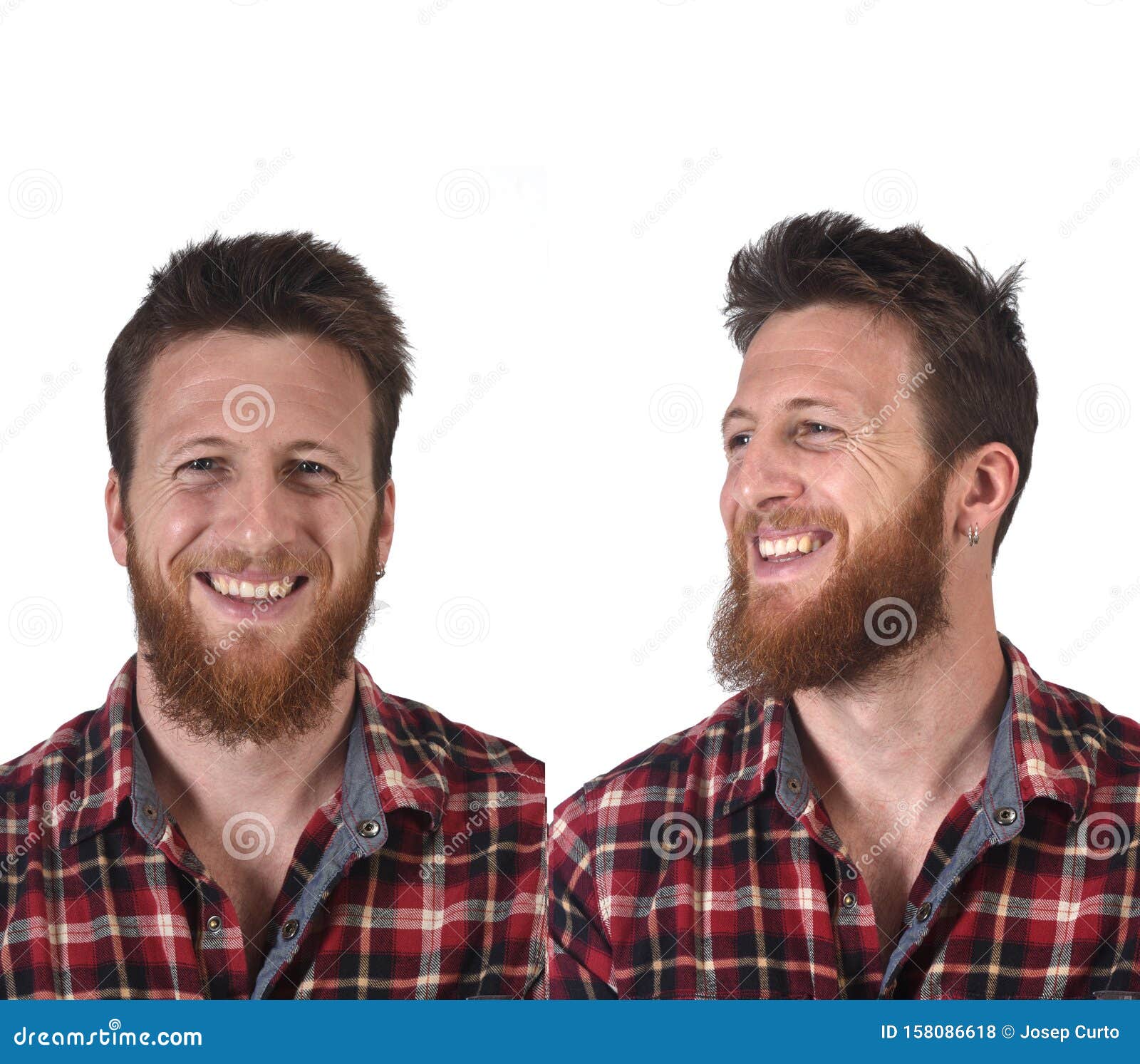 Portrait of Man Front and Profile Stock Photo - Image of person ...