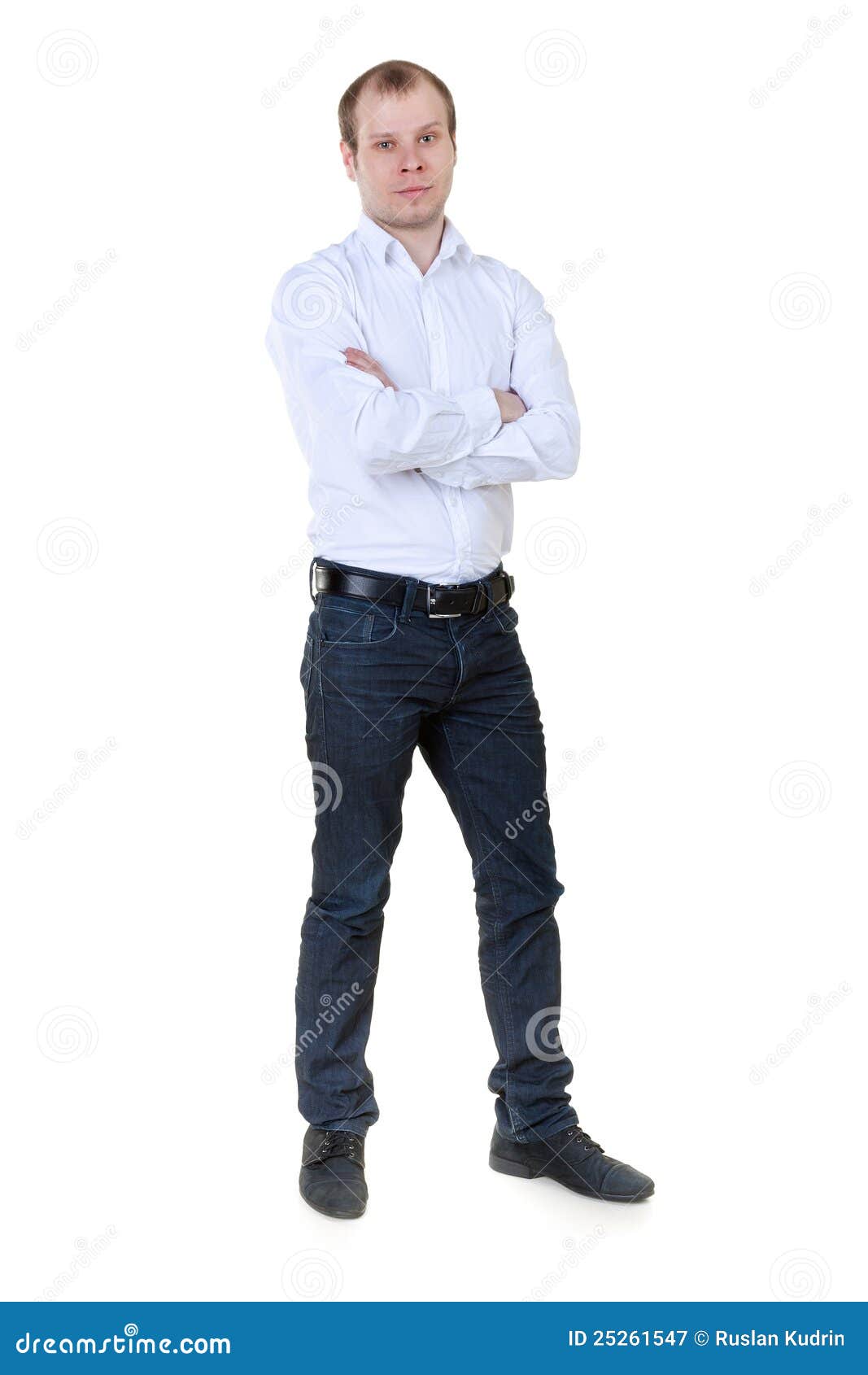 Portrait of a Man at Full Length Stock Image - Image of muscular, full ...
