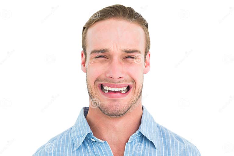 Portrait of Man Handsome Crying Stock Photo - Image of depression ...