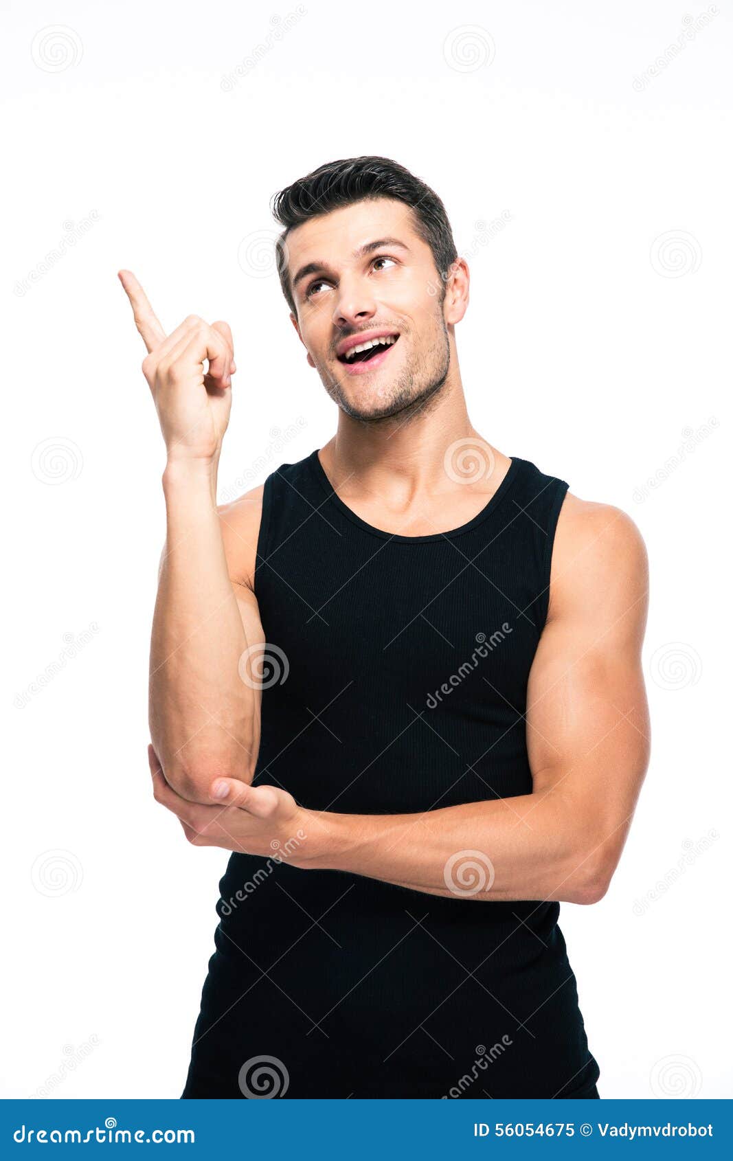 Portrait of a Man Having Idea Stock Image - Image of friendly ...