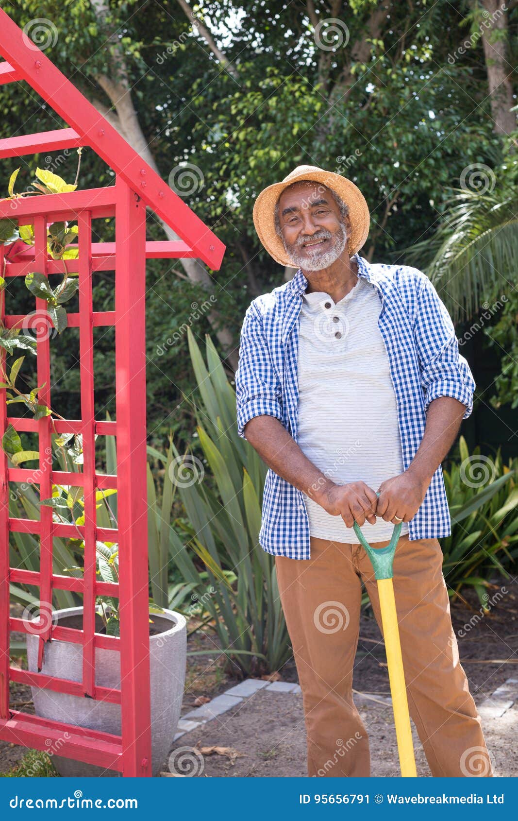 Portrait of Man Holding Equipment Stock Image - Image of metallic ...
