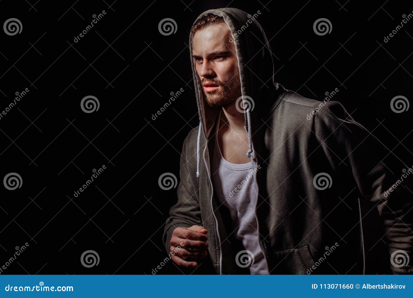 Portrait of Man Hurring To Help People. Relaxed Running.pace Running ...