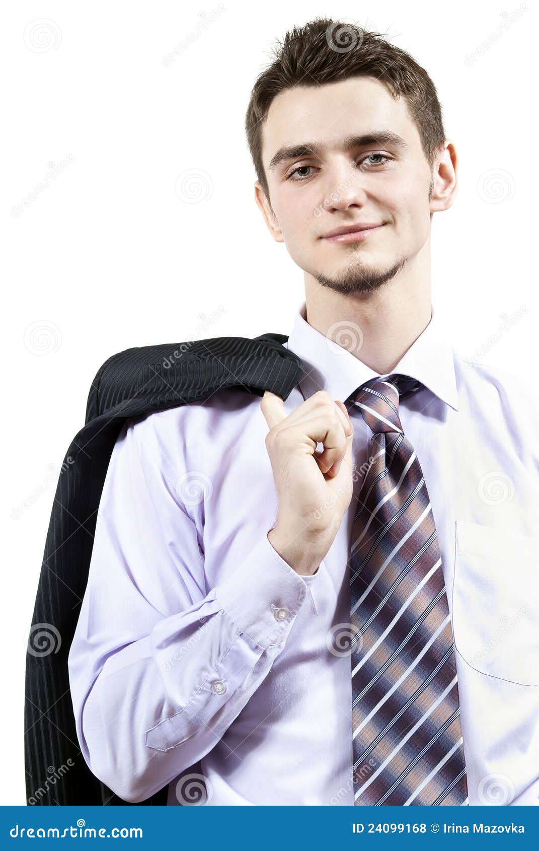 Portrait of a Man with a Jacket Stock Photo - Image of away, direction ...