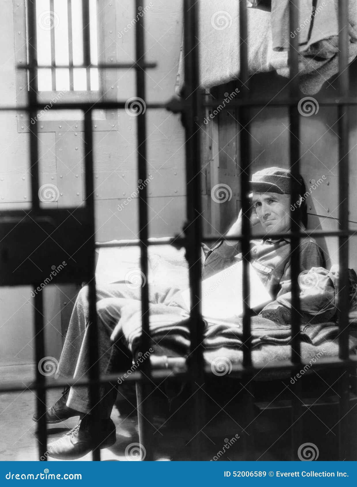 Portrait of man in jail stock image. Image of convicted - 52006589