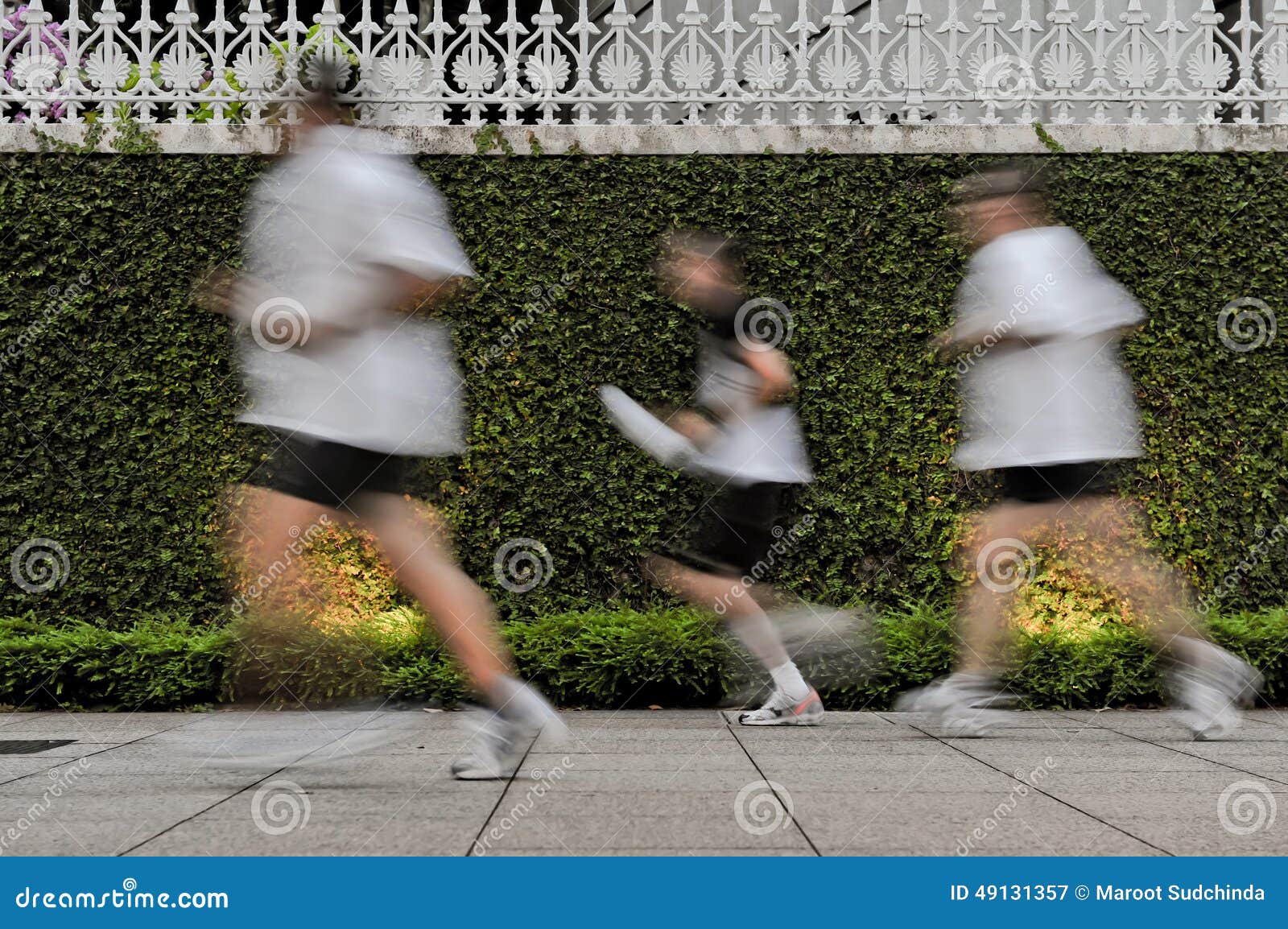 Portrait of a man jogging stock image. Image of garden - 49131357