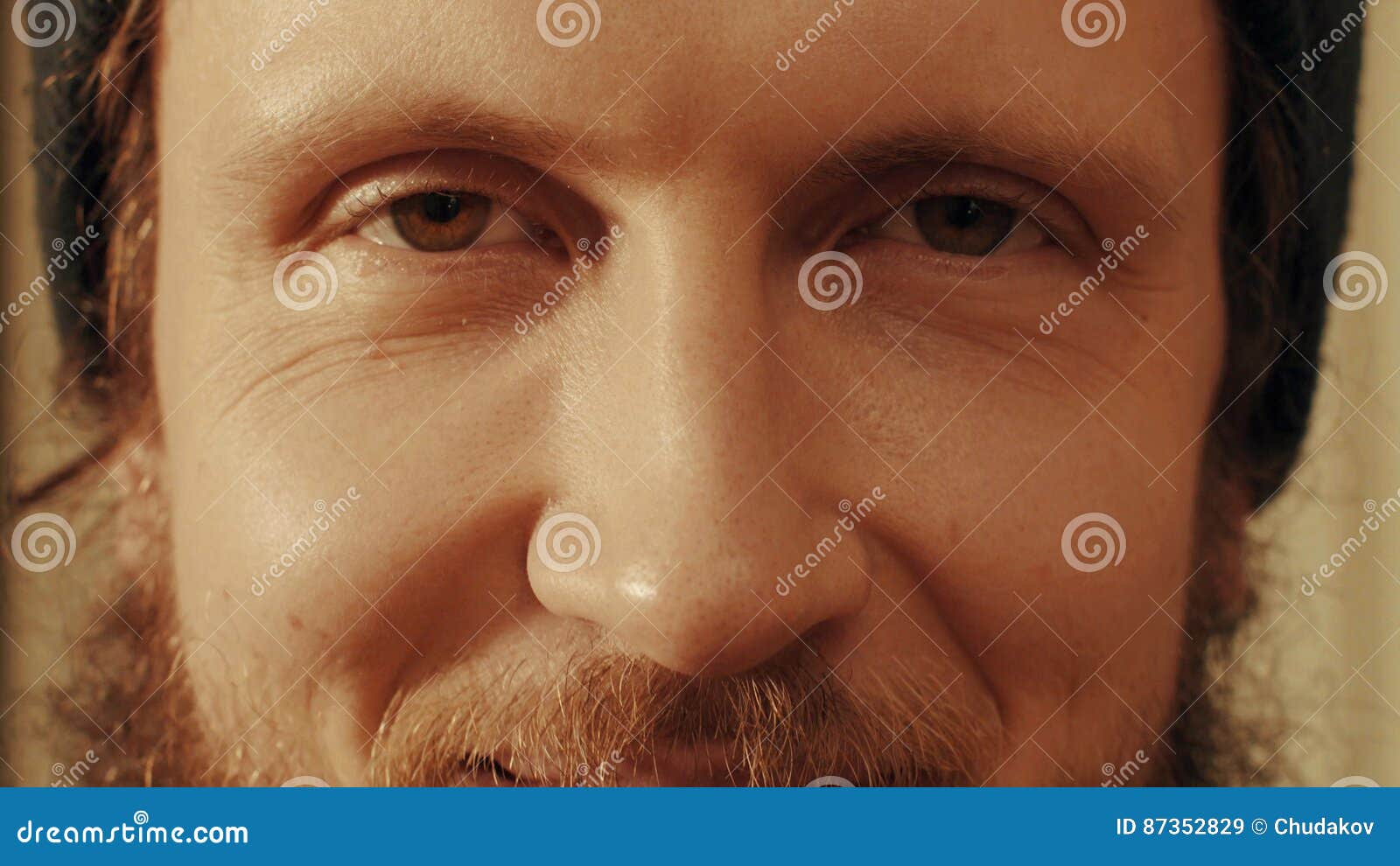 Portrait of the Man Just Looking in Camera. Stock Image - Image of open ...