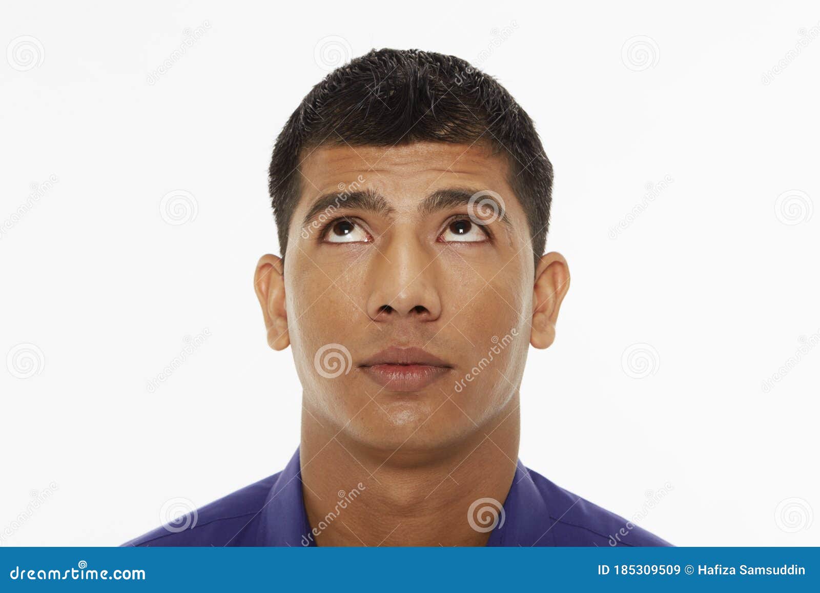 Portrait of a Man Looking Around Stock Image - Image of human ...