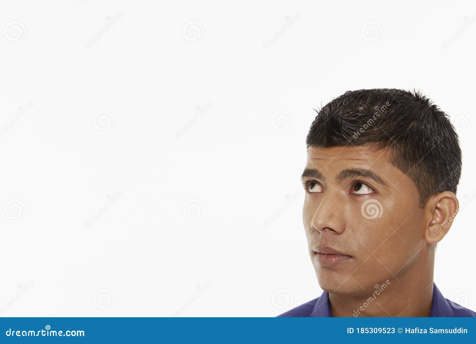 Portrait of a Man Looking Around Stock Image - Image of ethnicity ...