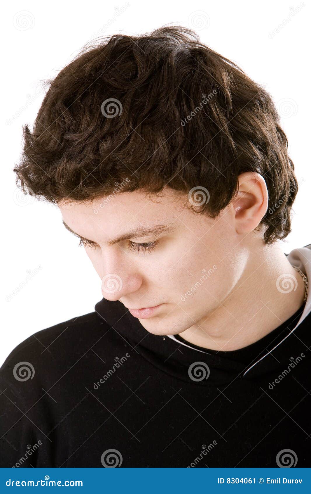 Portrait of the Man Looking Downwards Stock Image - Image of person ...