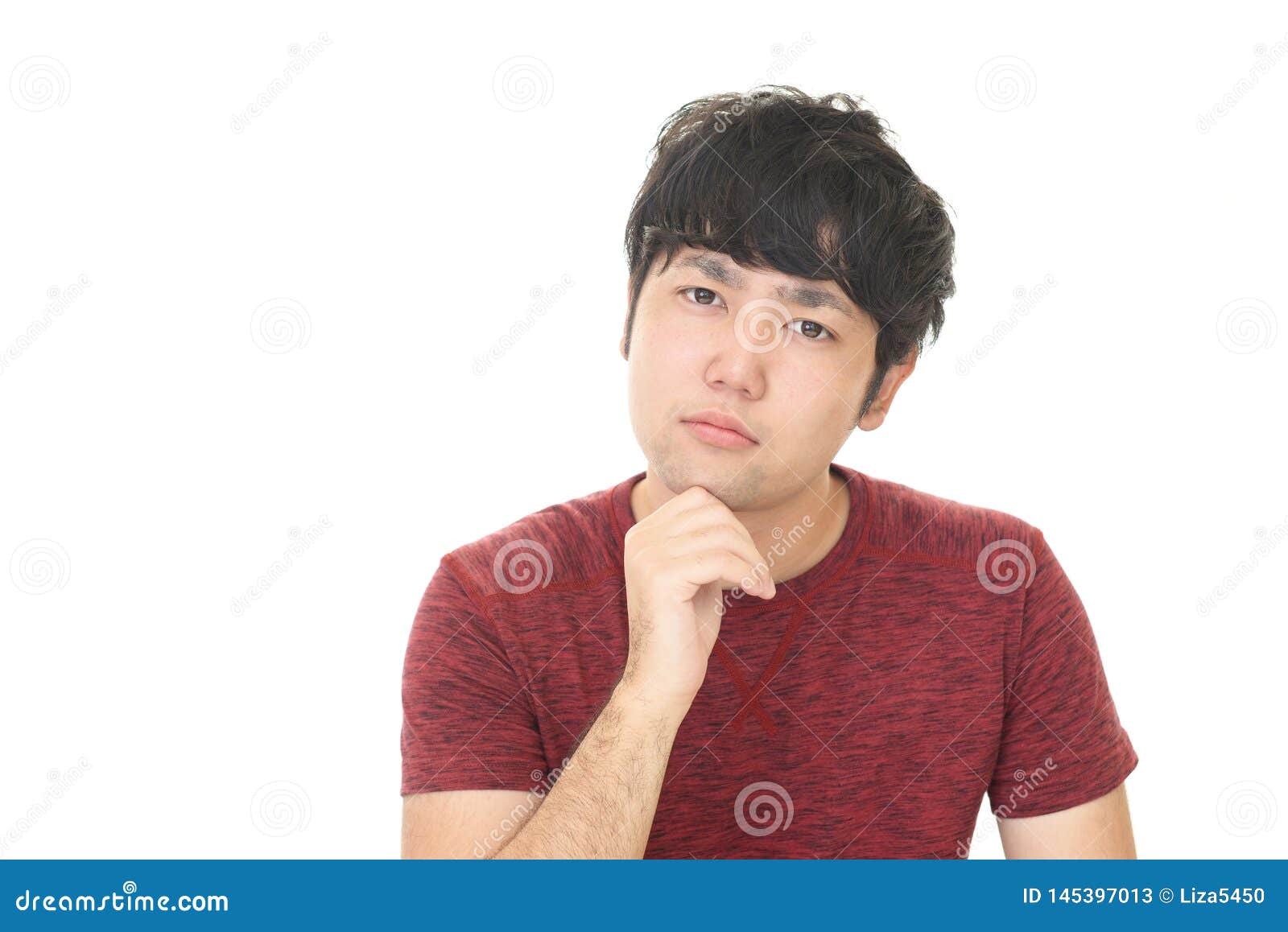 Uneasy Asian man stock image. Image of okinawa, frustration - 145397013