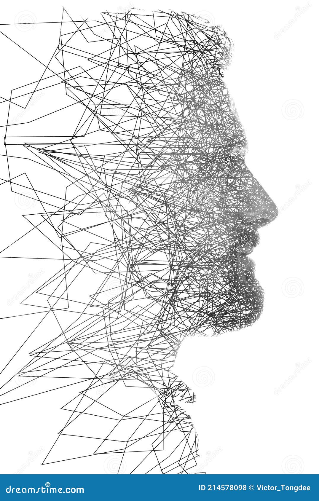 A portrait of a man stock illustration. Illustration of white - 214578098