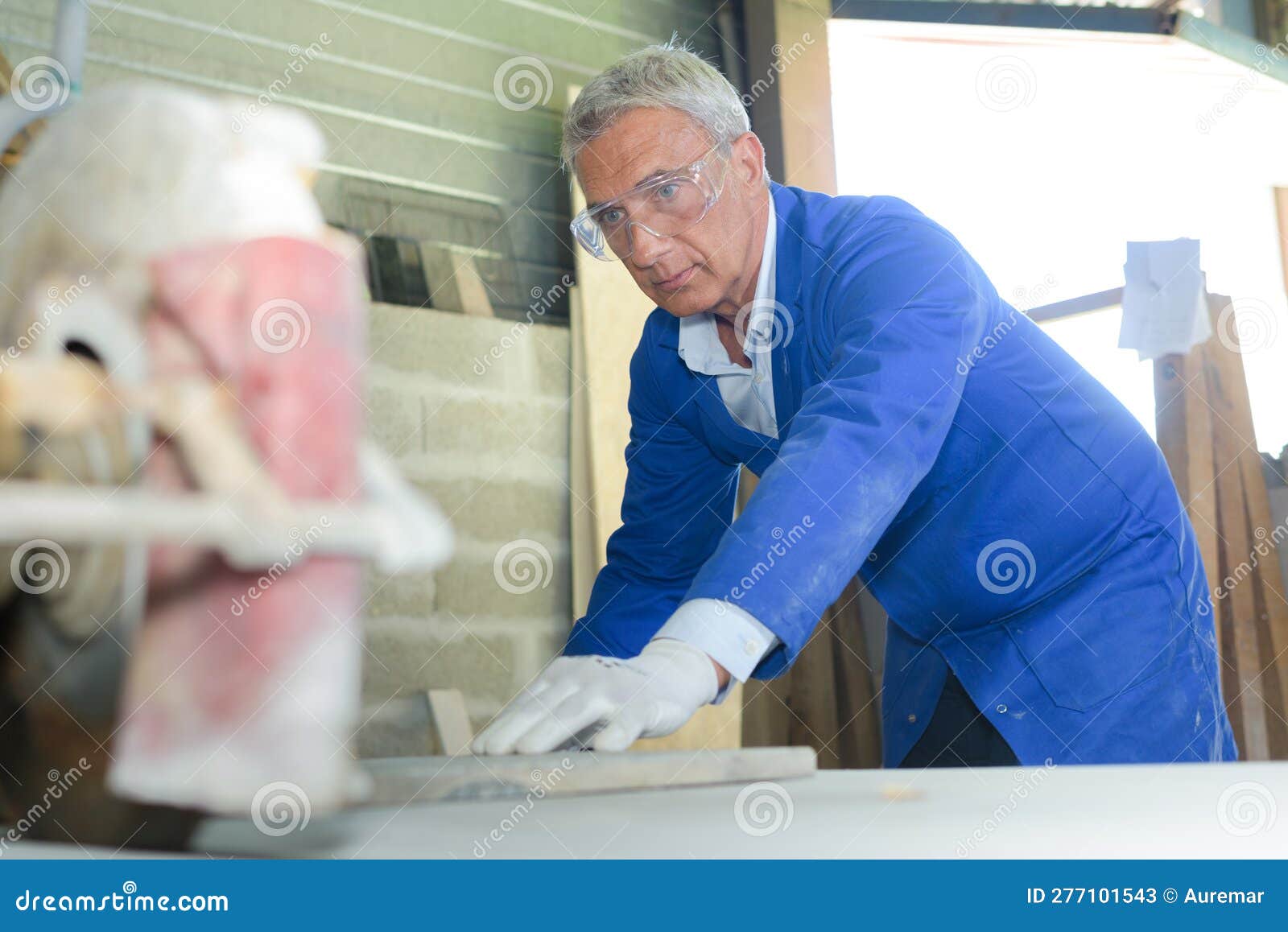 Portrait Man Making Cement Blocks Stock Image - Image of builder, work ...