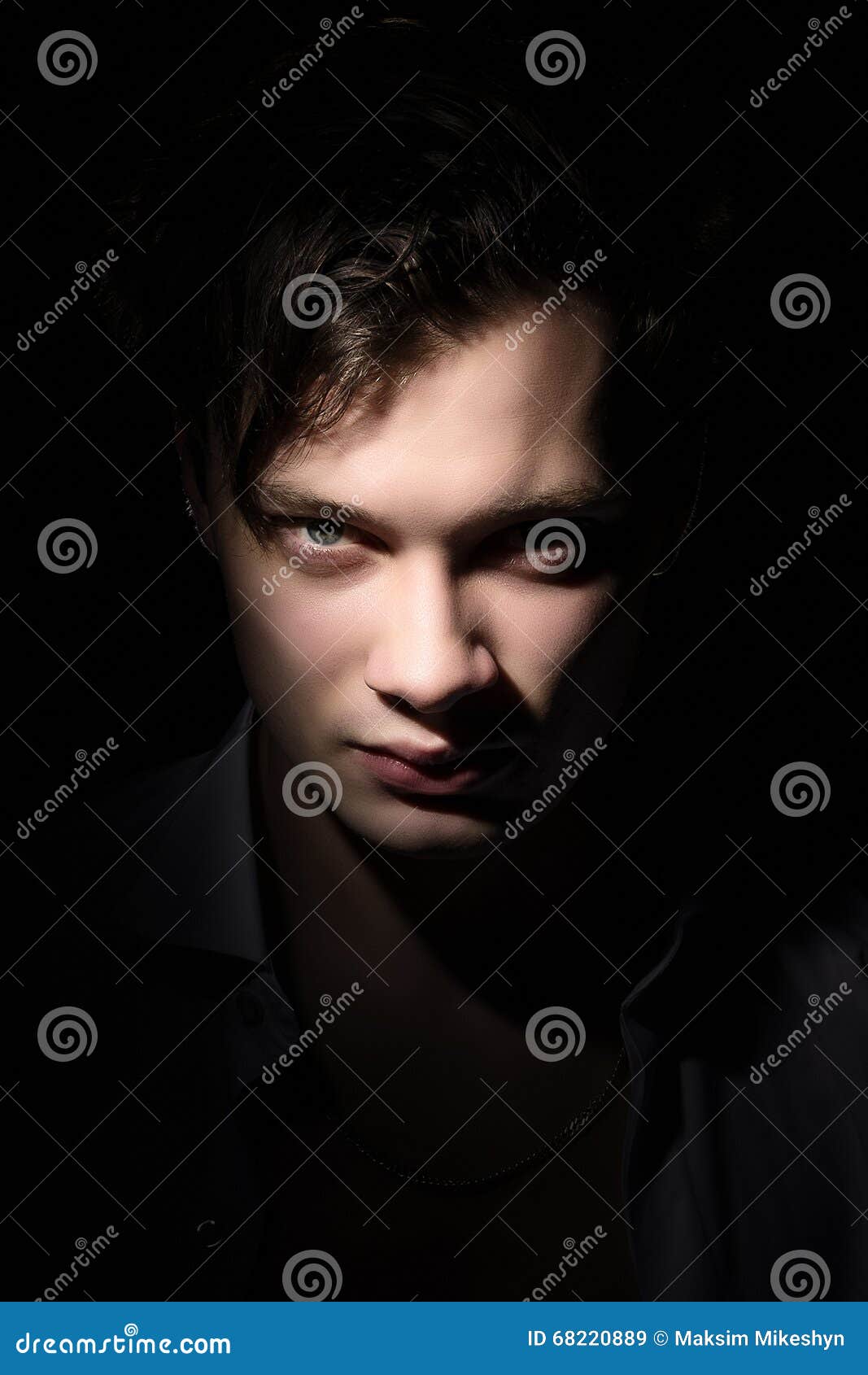 Portrait of a Man mystical stock image. Image of sinister - 68220889