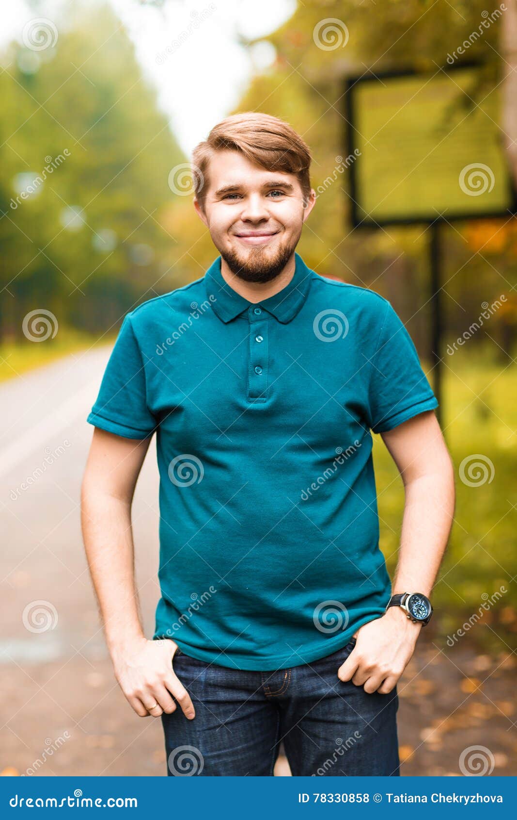 Portrait of a Man in Natural Environment Stock Photo - Image of fashion ...