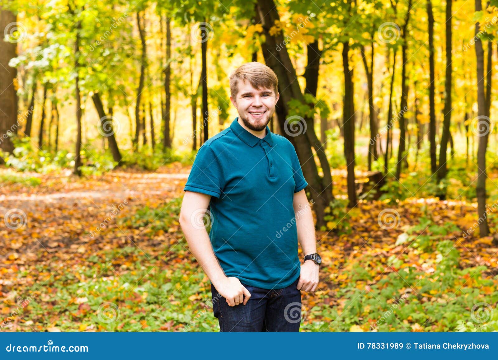 Portrait of a Man in Natural Environment Stock Image - Image of beauty ...