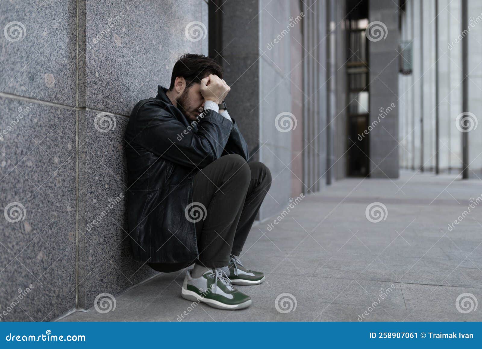 Portrait of a Man in Need of Psychological Help Stock Image - Image of ...