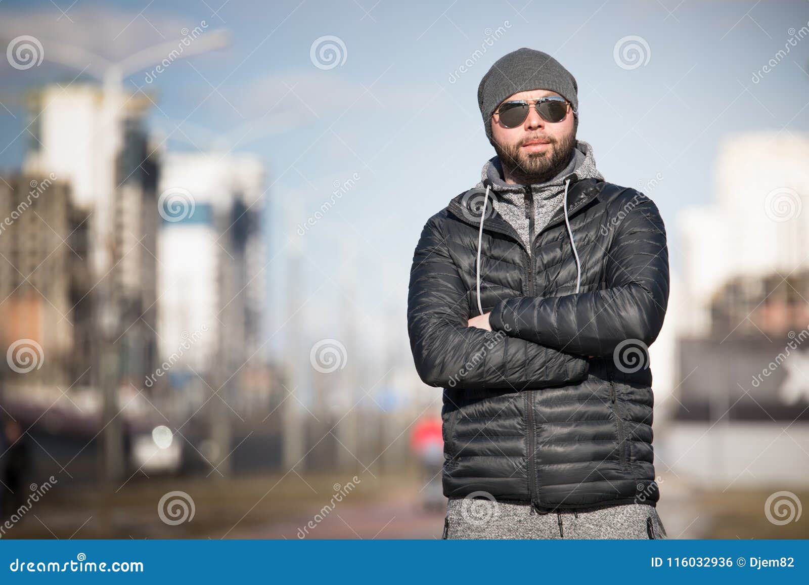 Portrait of man outdoor. stock photo. Image of caucasian - 116032936