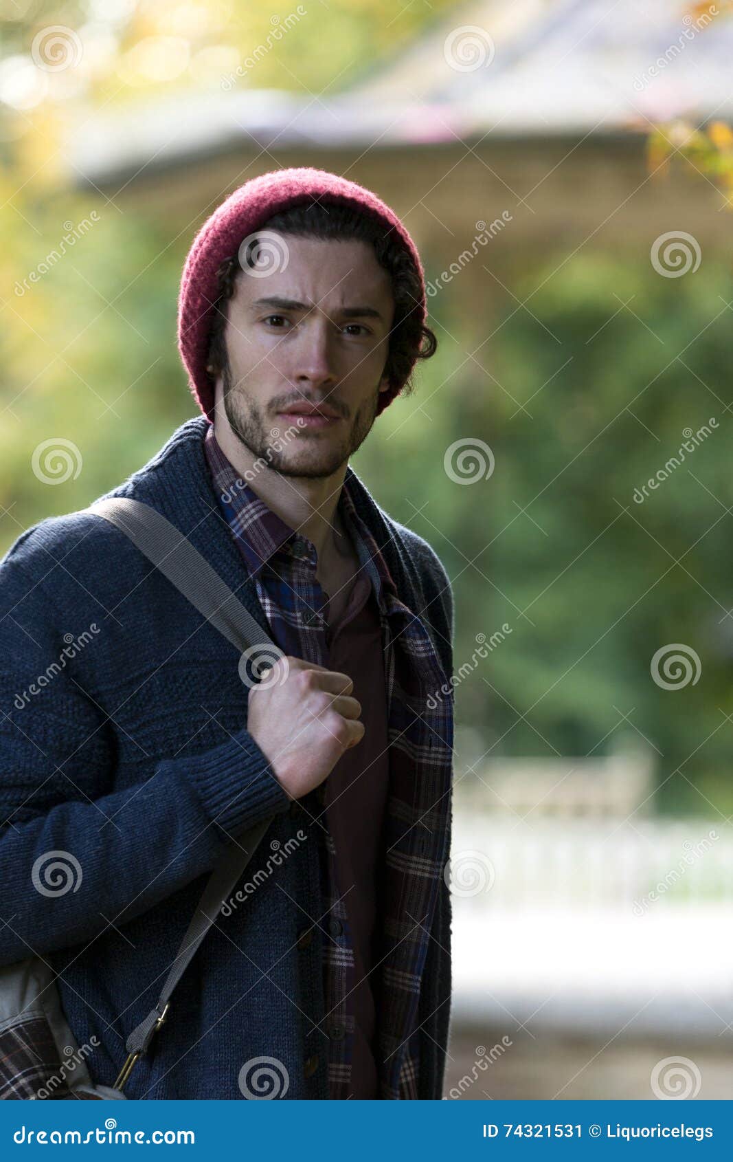 Portrait of a man outdoors stock image. Image of warm - 74321531